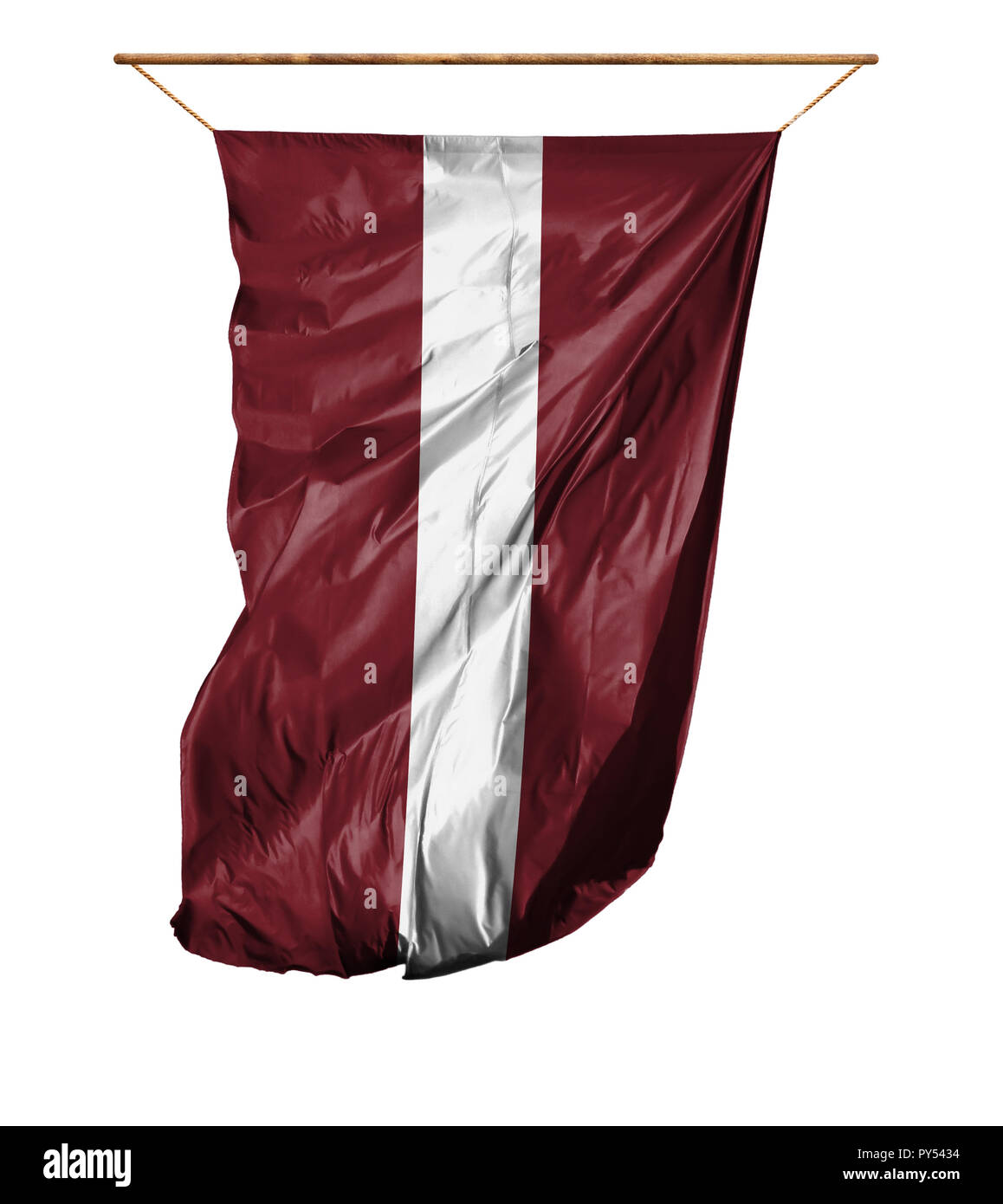 Flag of Latvia. Vertical flag.Isolated on a white background Stock ...