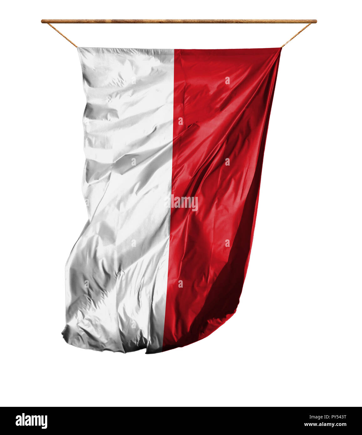 Flag of Monaco. Vertical flag.Isolated on a white background Stock ...