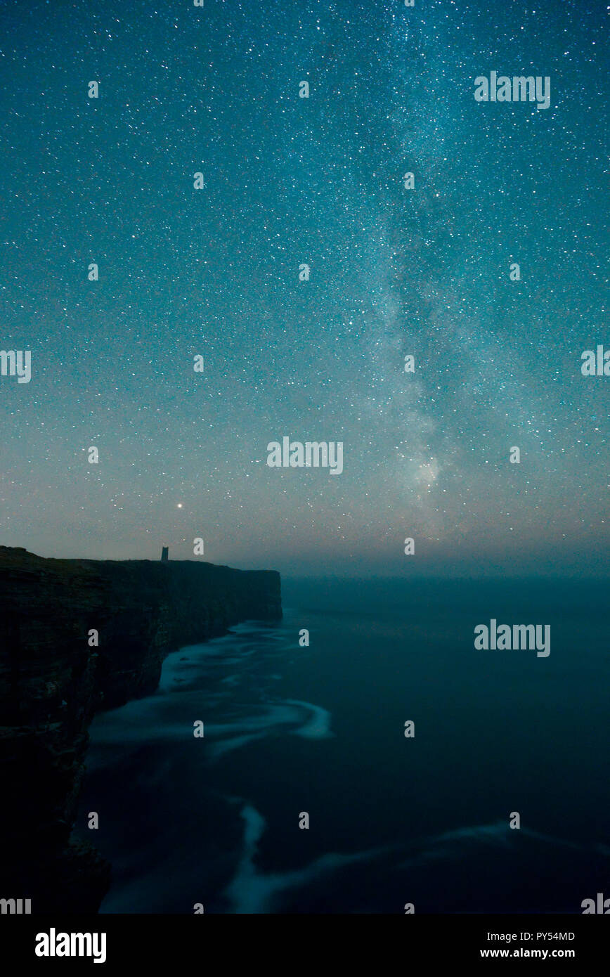 Marwick Head with Milky Way, Orkney isles Stock Photo - Alamy
