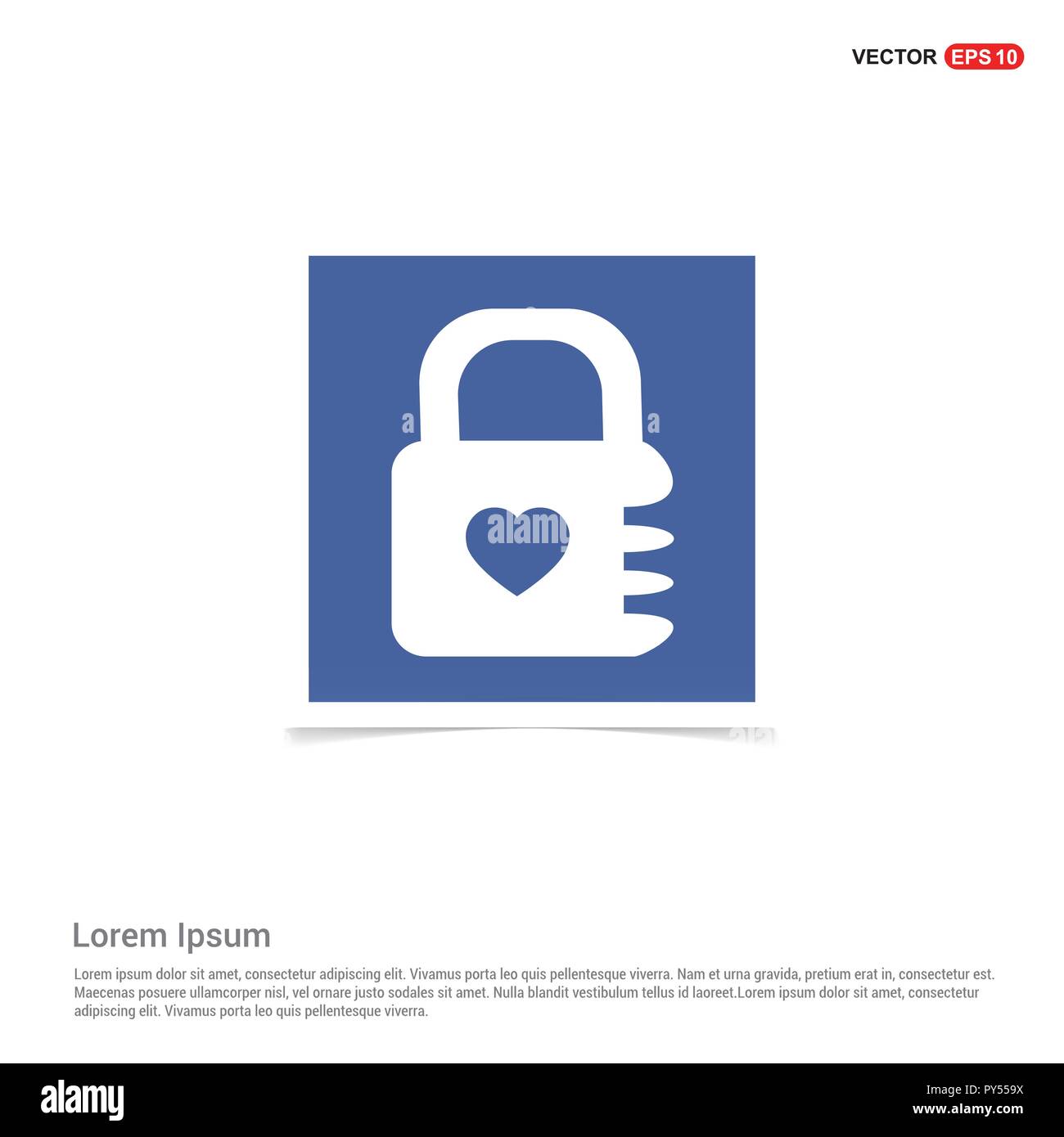 Web Lock Icon - Blue photo Frame Stock Vector Image & Art - Alamy