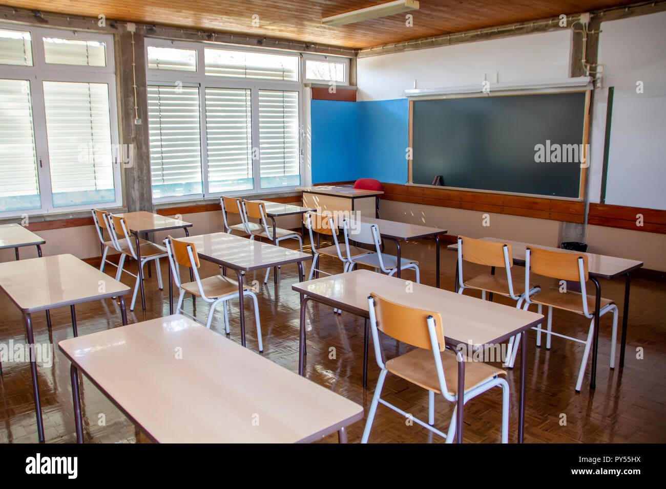 View of the interior of elementary school Stock Photo - Alamy