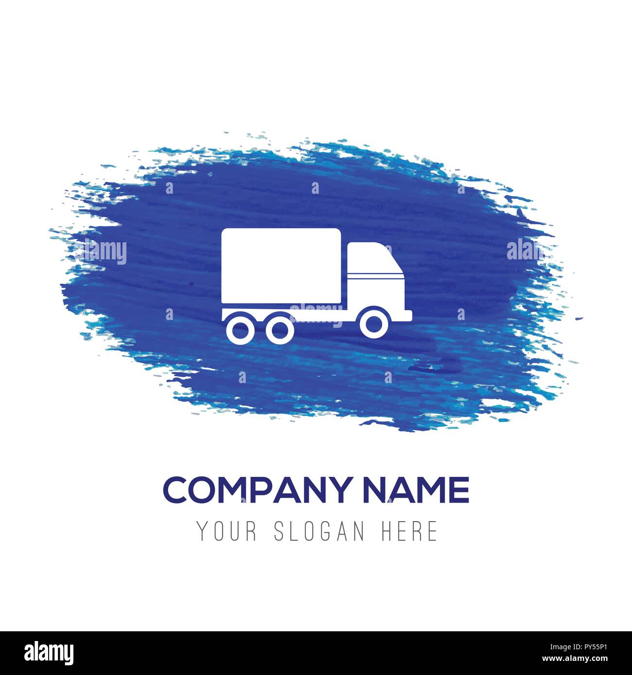 Truck icon - Blue watercolor background Stock Vector Image & Art - Alamy