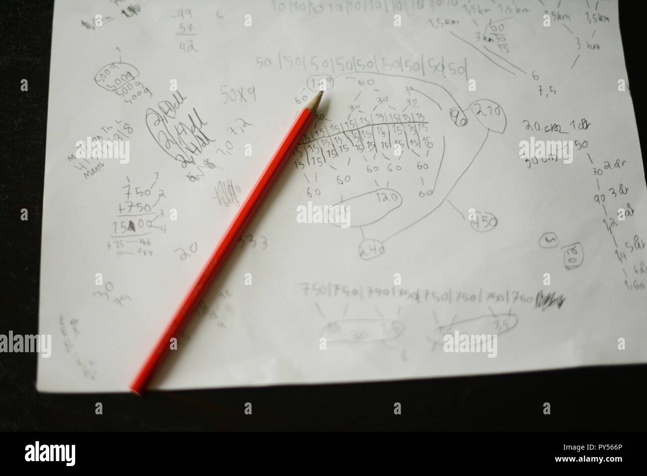 Calculations background hi-res stock photography and images - Alamy