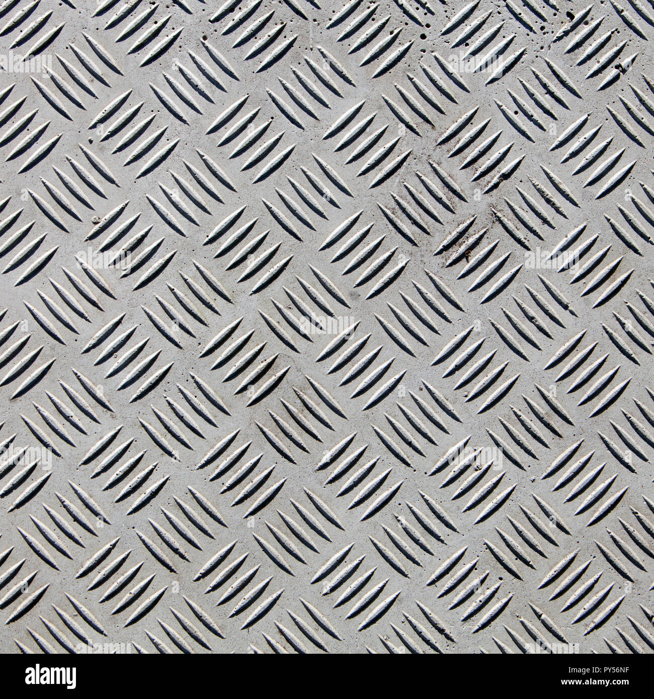 anti slip pattern on concrete part of walkway in construction Stock ...