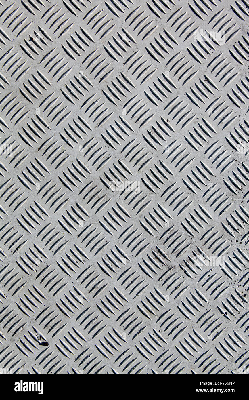 anti slip pattern on concrete part of walkway in construction Stock ...