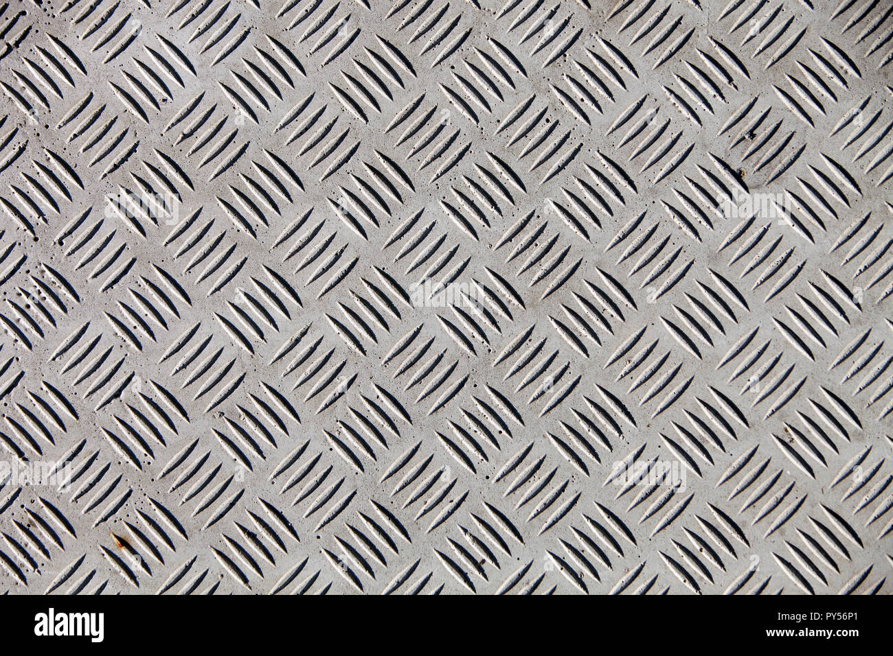 anti slip pattern on concrete part of walkway in construction Stock ...