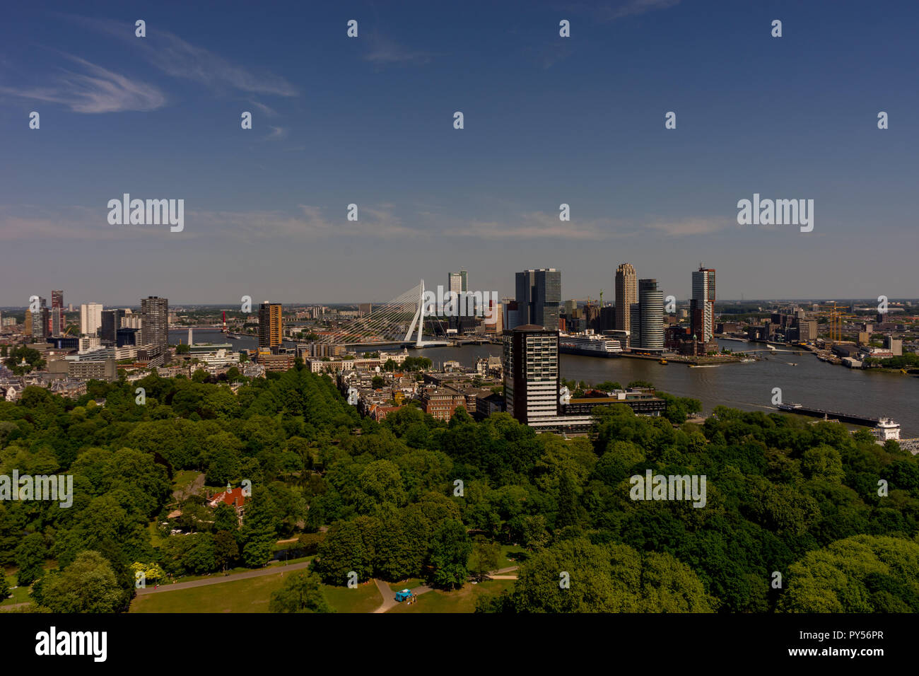 Rotterdam aerial view downtown office hi-res stock photography and ...