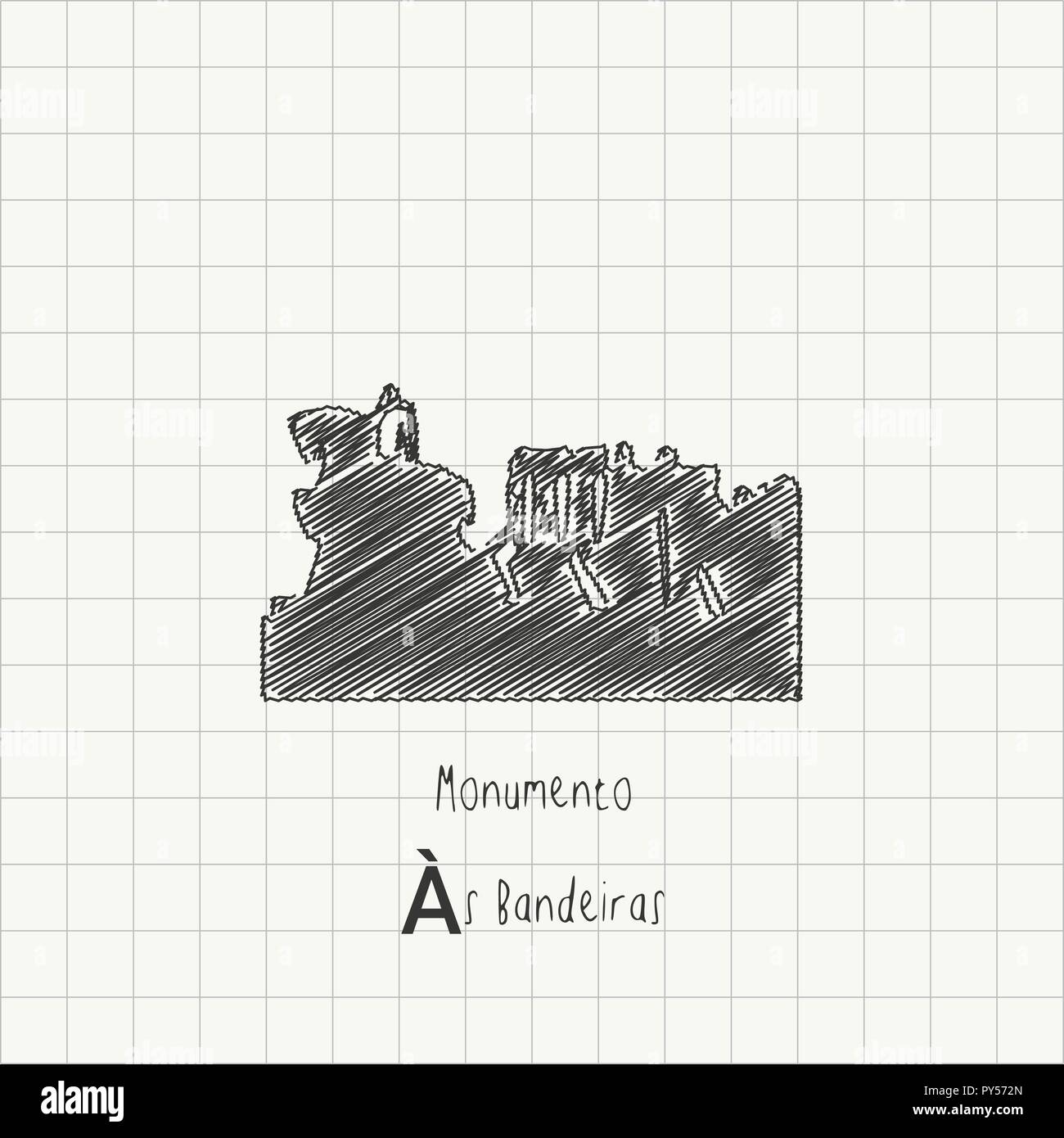 World Famous landmarks design with creative background vector Stock ...