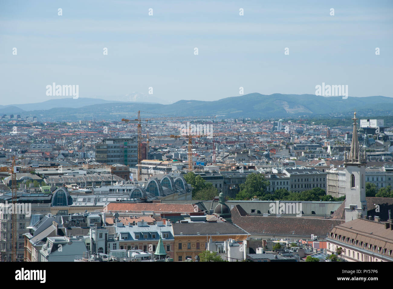 Wienpanorama, Blick über den 9. Bezirk - Vienna, Panorama Stock Photo ...