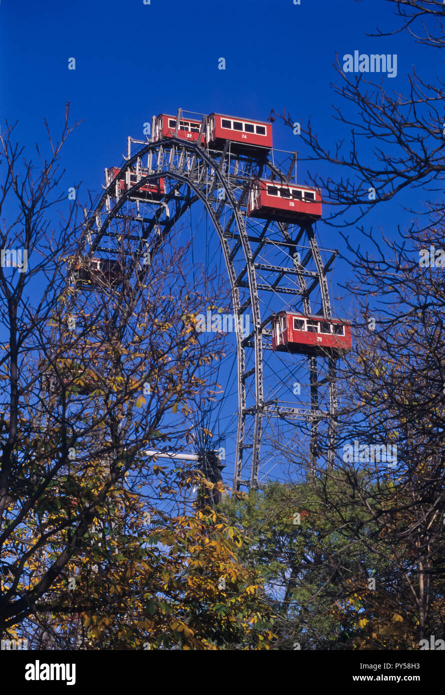 Wien, Wurstelprater, Riesenrad - Vienna, Prater, Giant Wheel Stock ...
