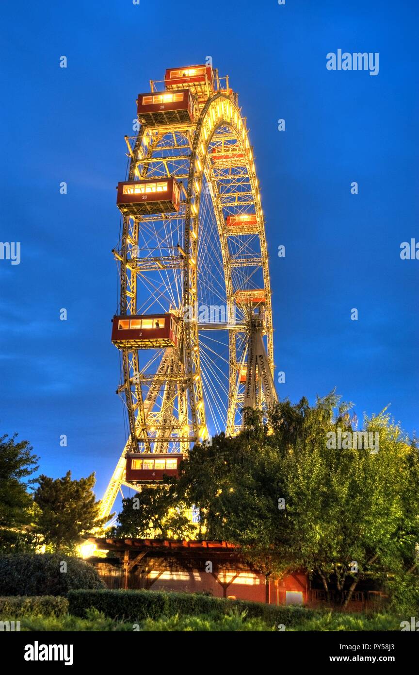 Wien, Prater, Riesenrad - Vienna, Prater, Giant Wheel Stock Photo - Alamy