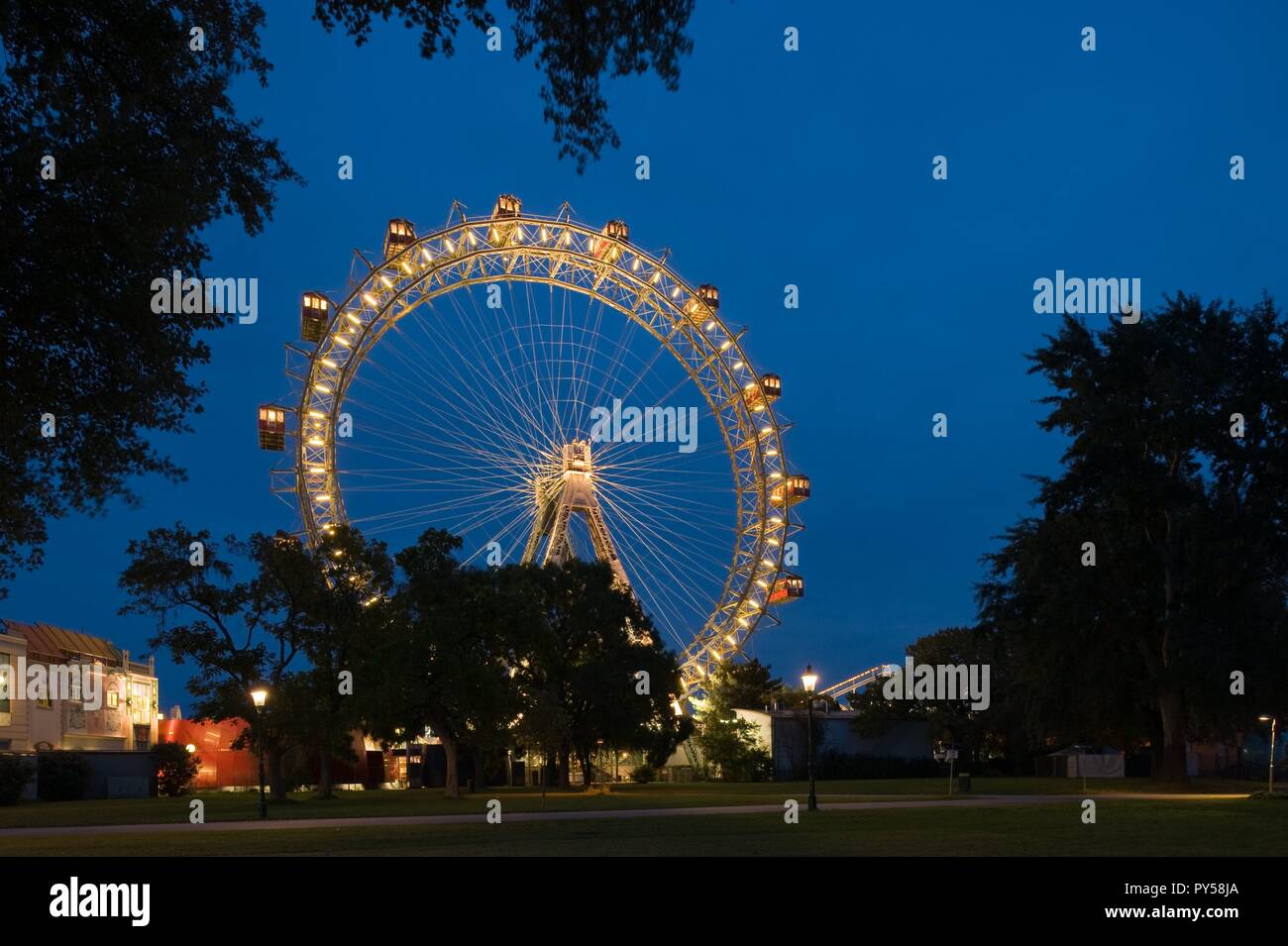 Wien, Prater, Riesenrad - Vienna, Prater, Giant Wheel Stock Photo - Alamy