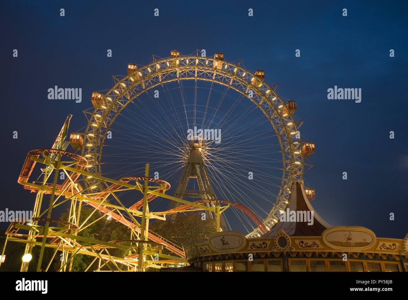 Wien, Prater, Riesenrad - Vienna, Prater, Giant Wheel Stock Photo - Alamy