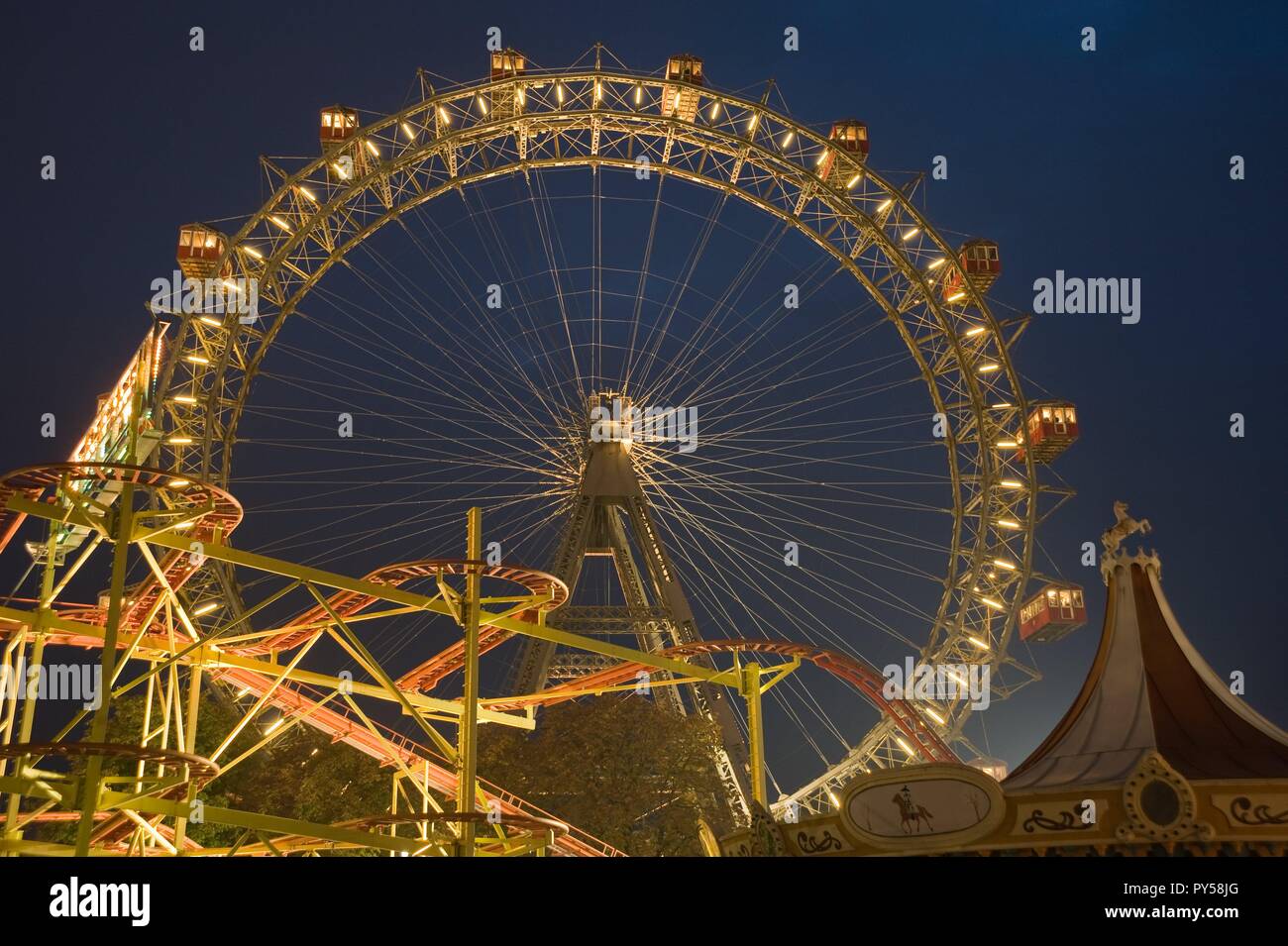 Wien, Prater, Riesenrad - Vienna, Prater, Giant Wheel Stock Photo - Alamy