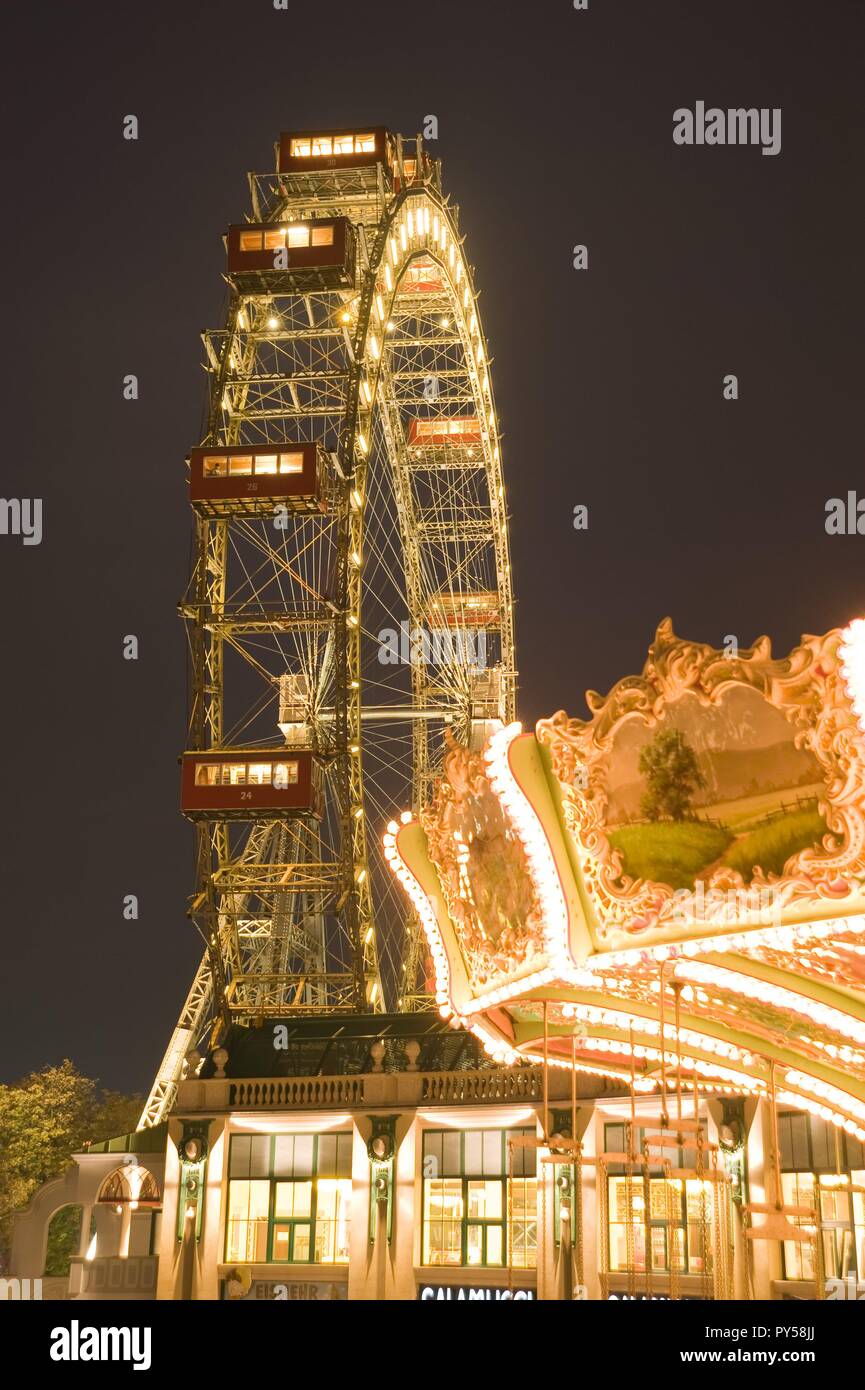 Wien, Prater, Riesenrad - Vienna, Prater, Giant Wheel Stock Photo - Alamy