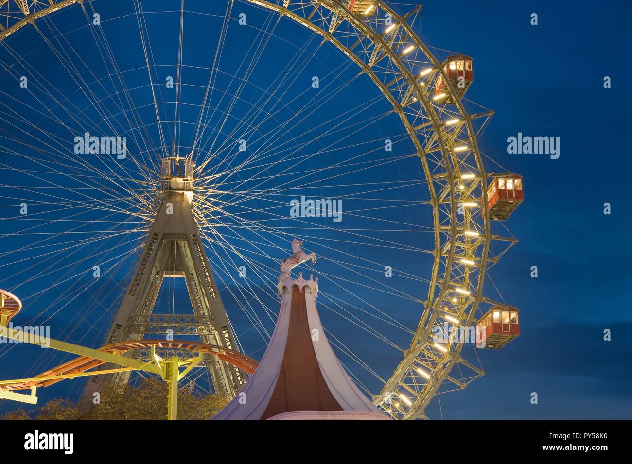 Wien, Prater, Riesenrad - Vienna, Prater, Giant Wheel Stock Photo - Alamy