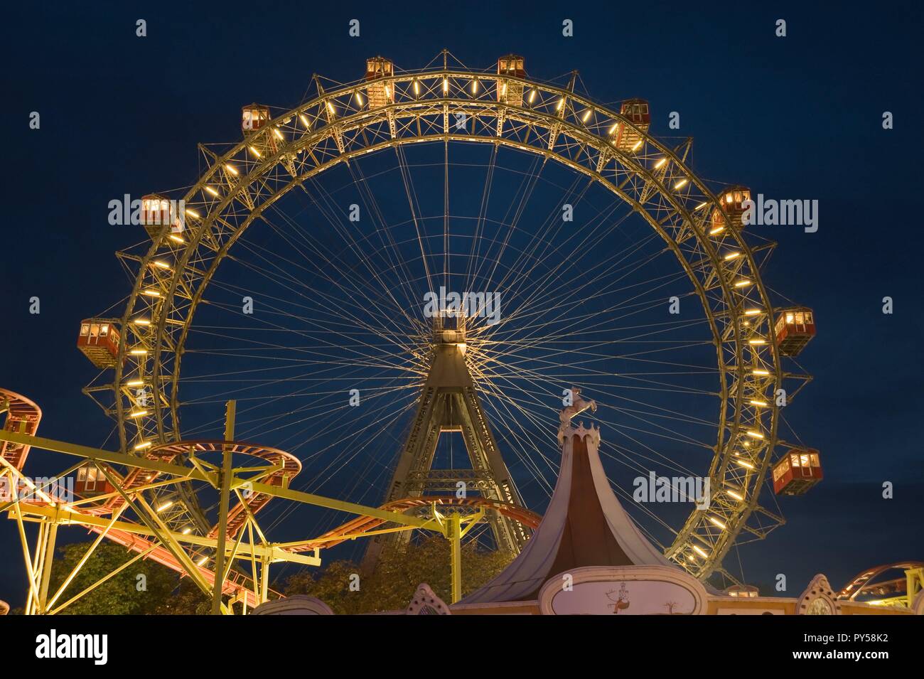 Wien, Prater, Riesenrad - Vienna, Prater, Giant Wheel Stock Photo - Alamy