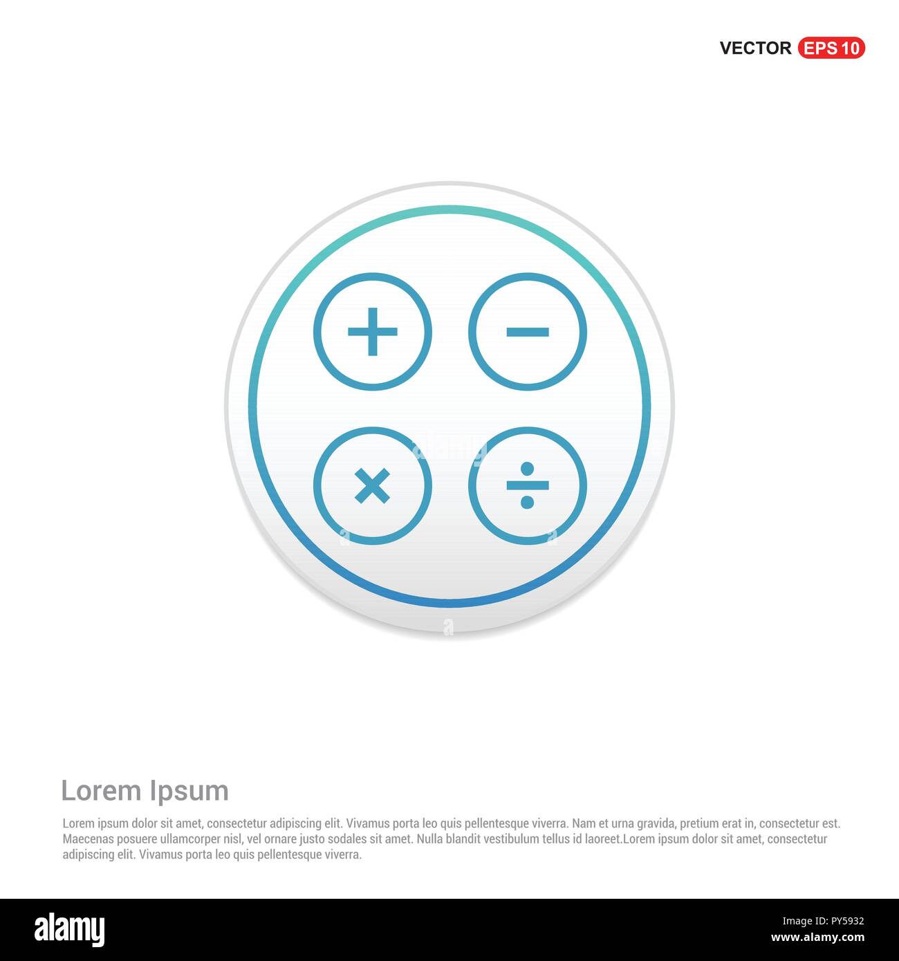 Business calculator icon - white circle button Stock Vector Image & Art ...