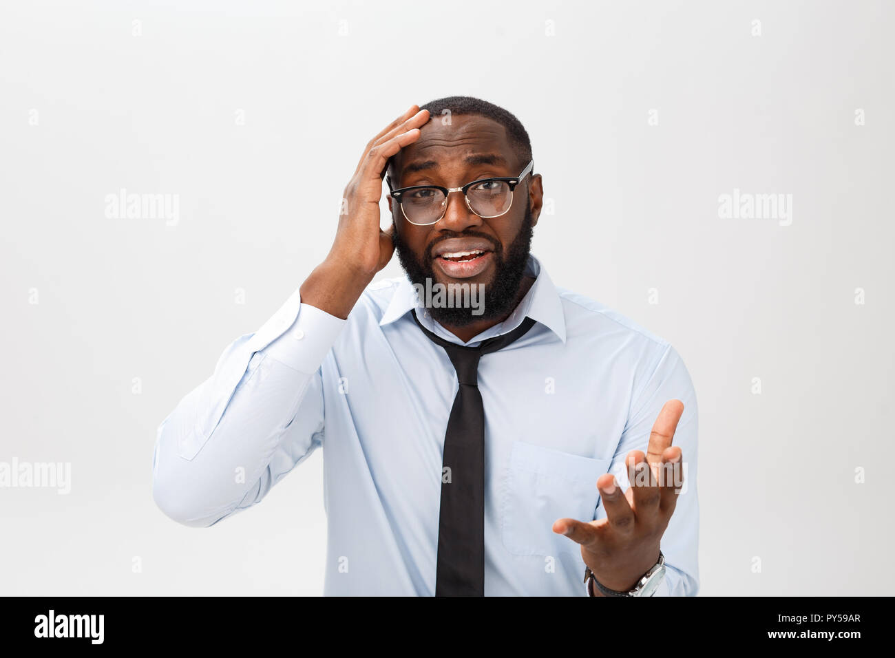 Man yelling hand out in hi-res stock photography and images - Alamy