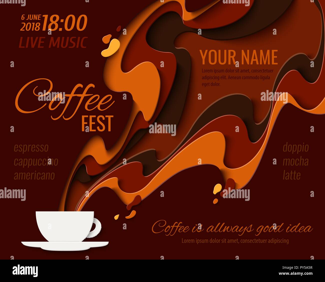 Coffee menu vector background Stock Vector Image & Art - Alamy