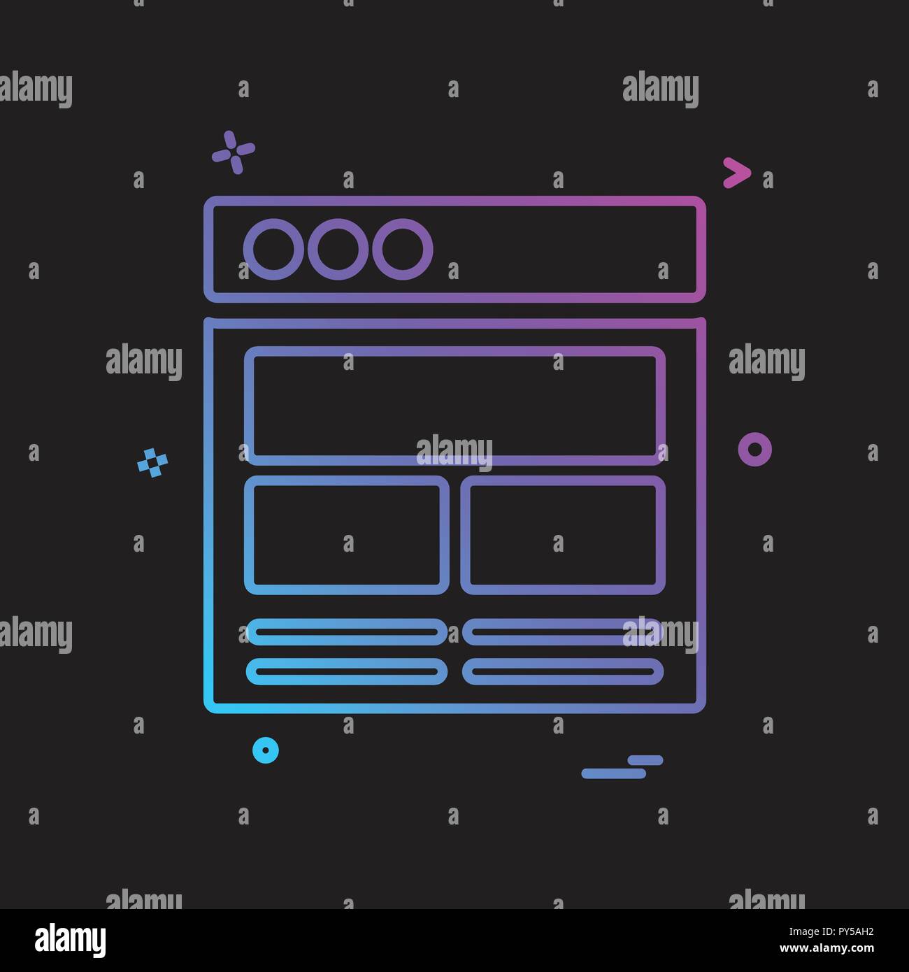 Web layouts icon design vector Stock Vector Image & Art - Alamy