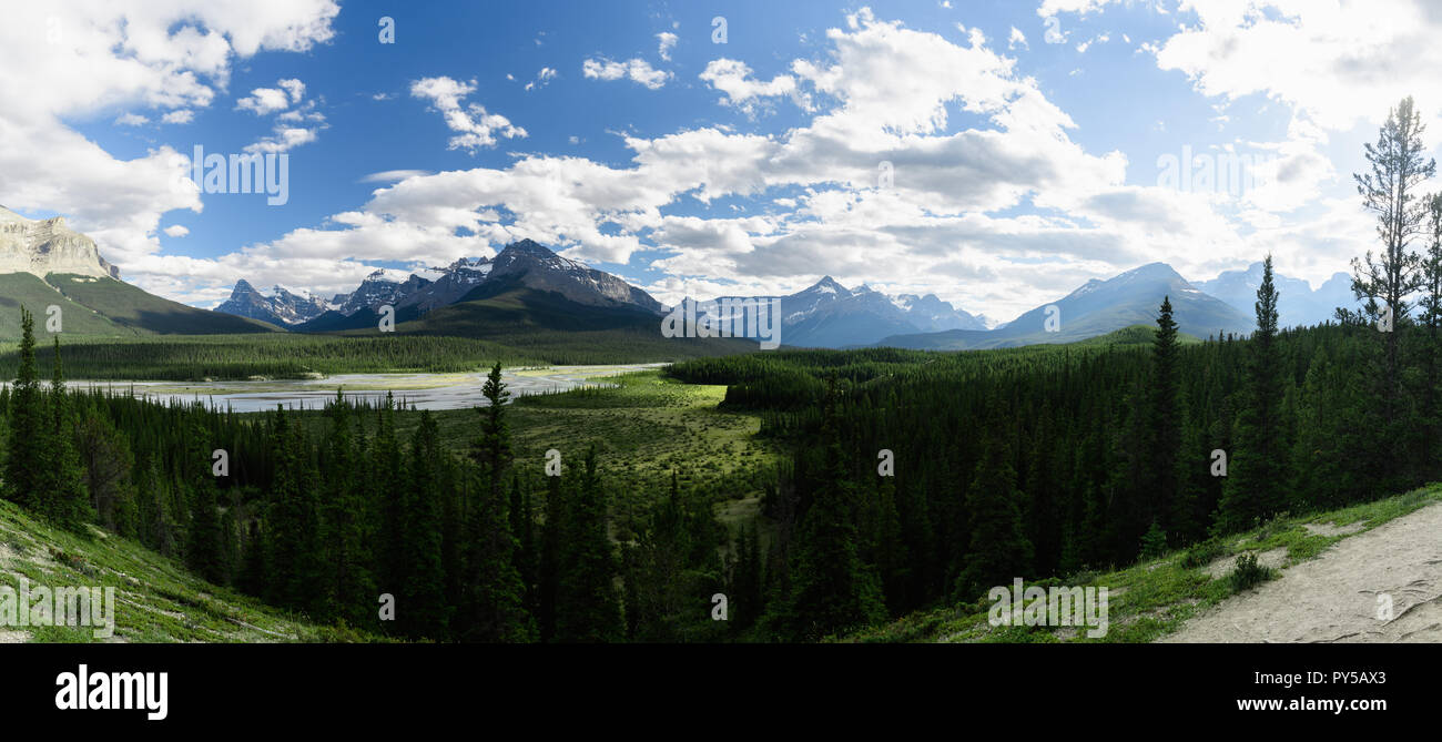 Panorama of Rocky mountains in Banff National Park Stock Photo - Alamy