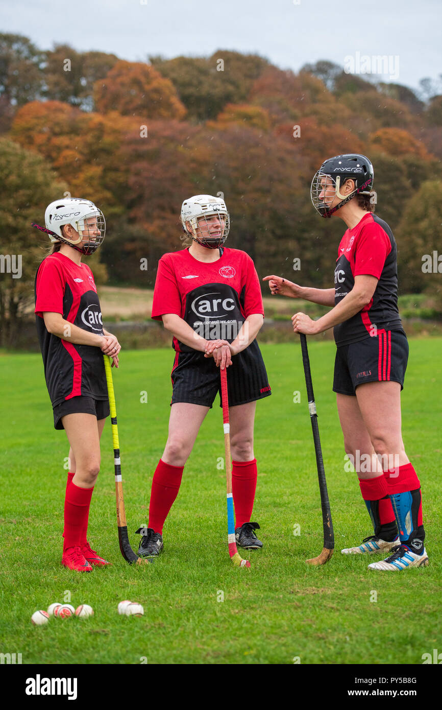 Scotland on Sunday Insight- Shinty, Aberdour Shinty Club L-R Louise ...