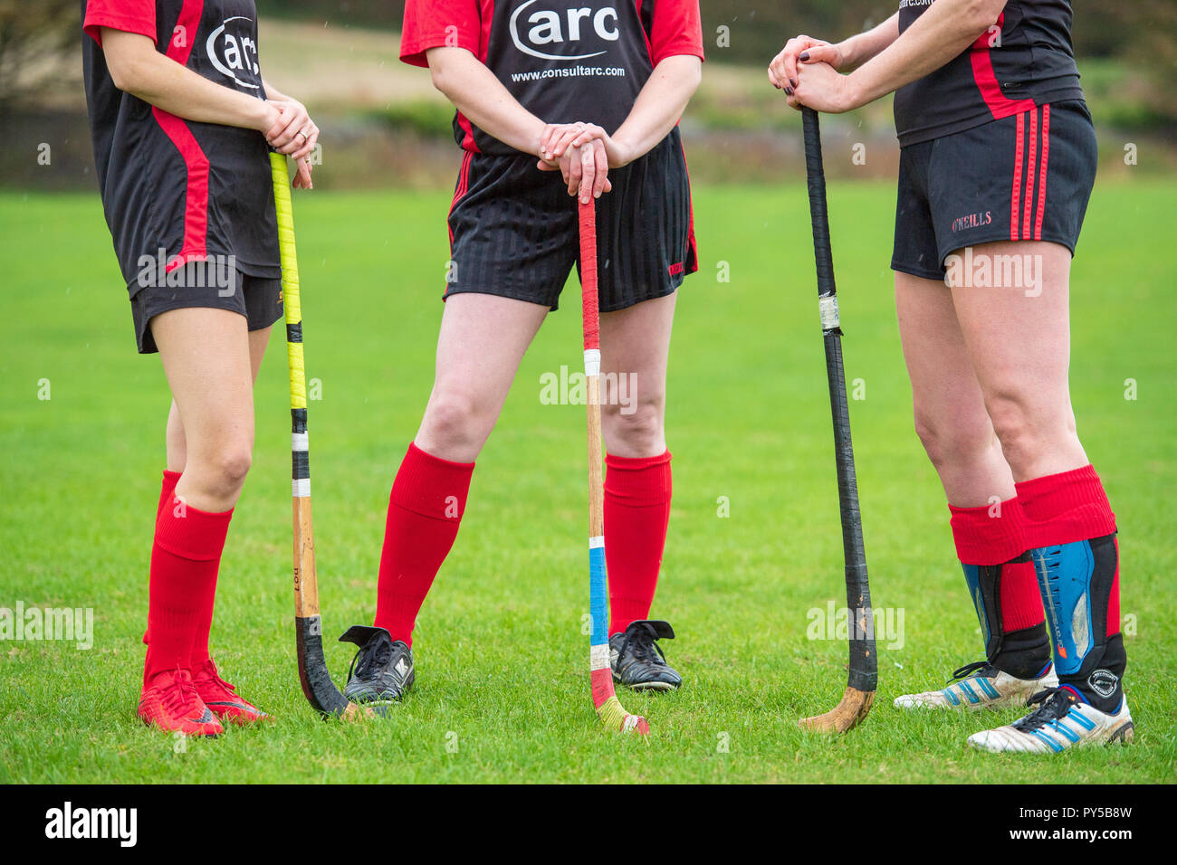 Scotland on Sunday Insight- Shinty, Aberdour Shinty Club Stock Photo ...