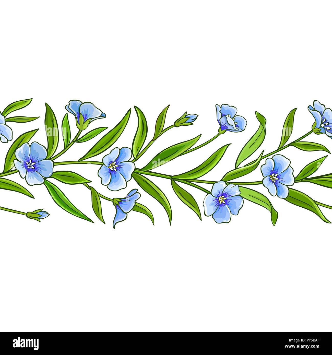 flax vector pattern on white background Stock Vector Image & Art - Alamy