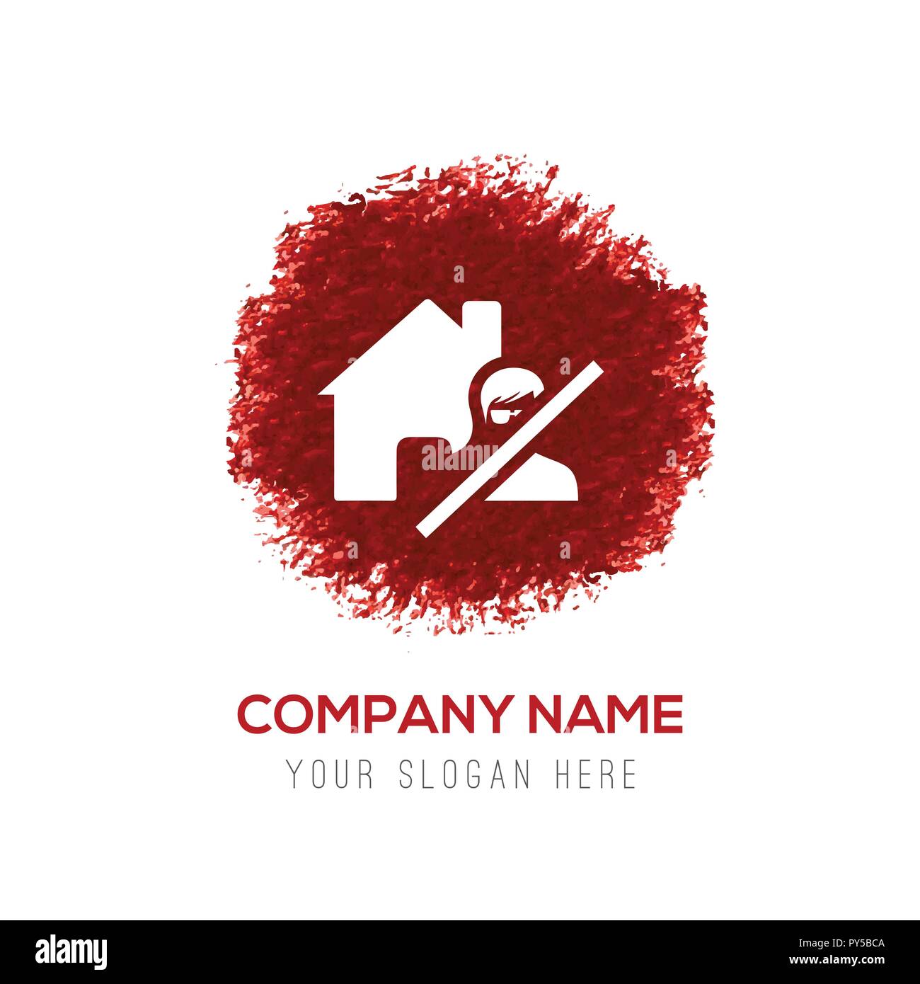 Do not enter icon - Red WaterColor Circle Splash Stock Vector Image ...