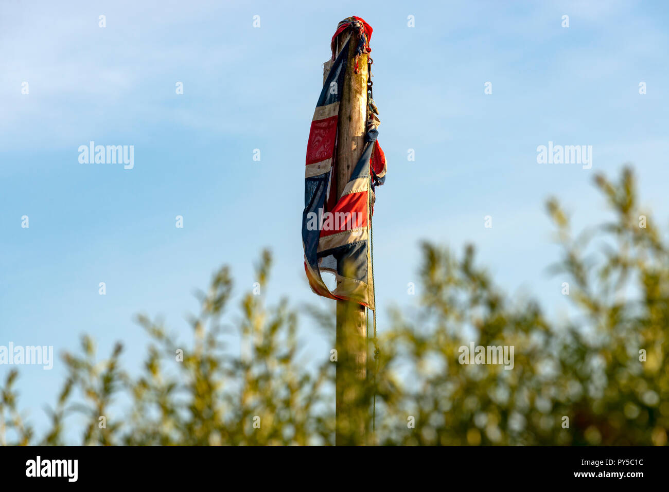 Torn and tatty Union Jack flag Stock Photo - Alamy