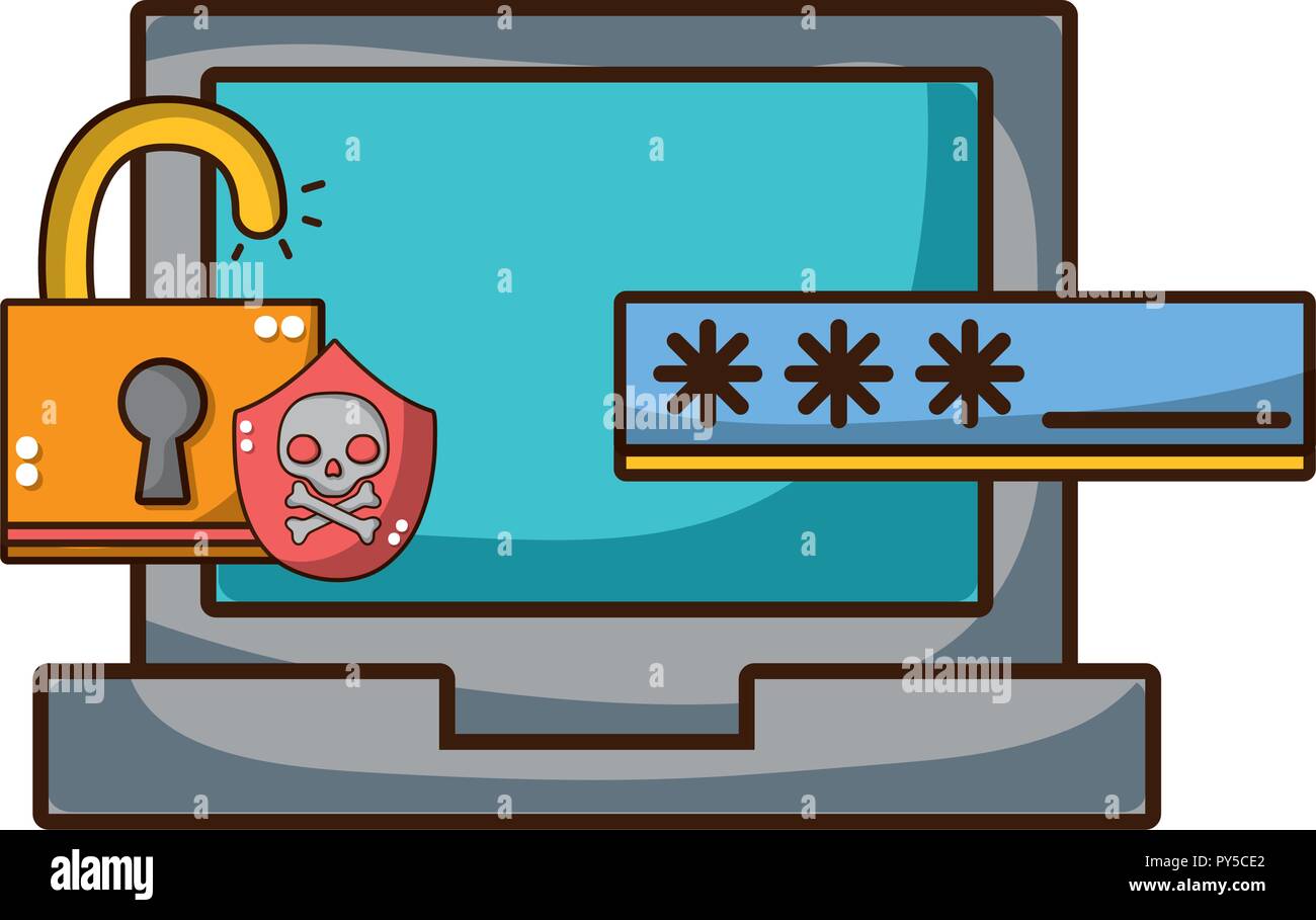 cybersecurity threat cartoon Stock Vector Image & Art - Alamy