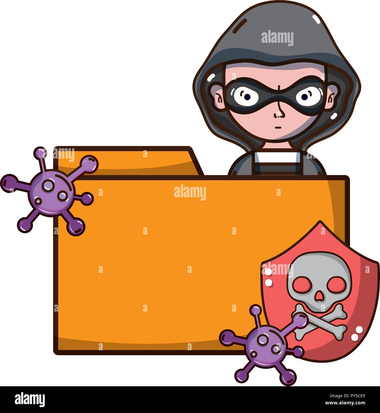 cybersecurity threat cartoon Stock Vector Image & Art - Alamy