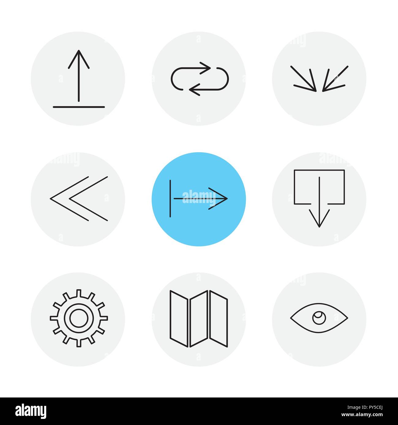 eye , gear , maps , arrows , directions , avatar , download , upload ...