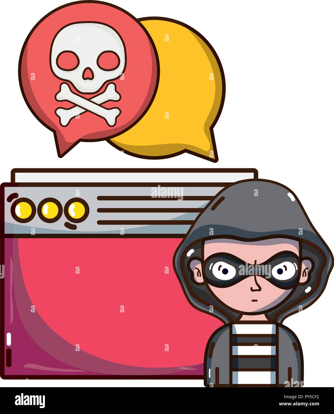 cybersecurity threat cartoon Stock Vector Image & Art - Alamy