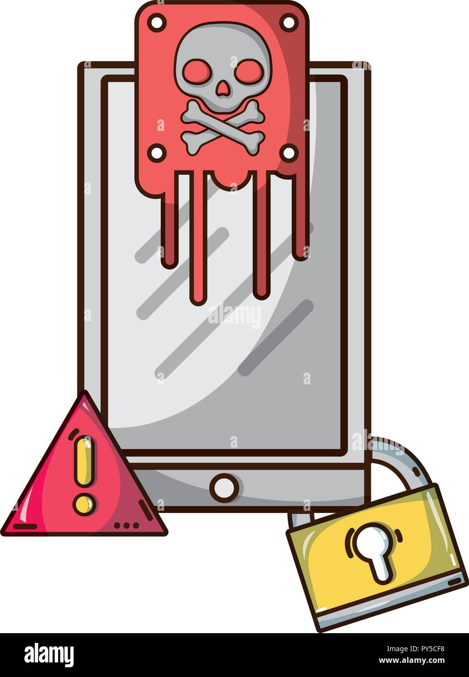 cybersecurity threat cartoon Stock Vector Image & Art - Alamy