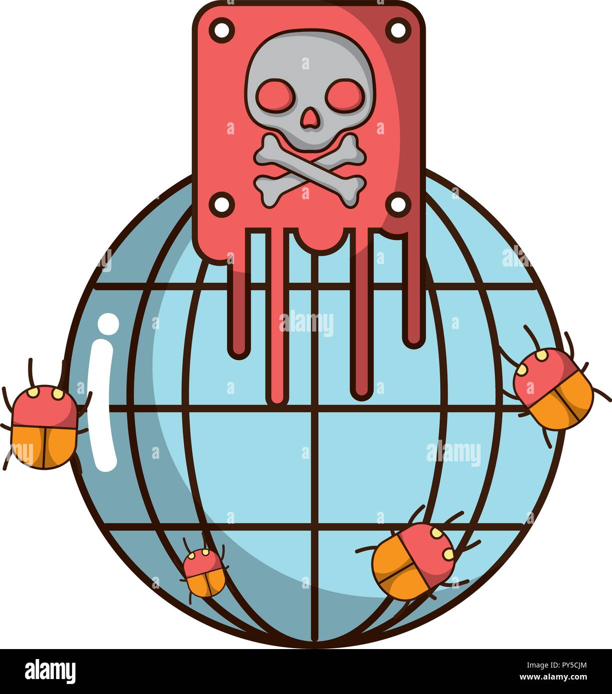 cybersecurity threat cartoon Stock Vector Image & Art - Alamy