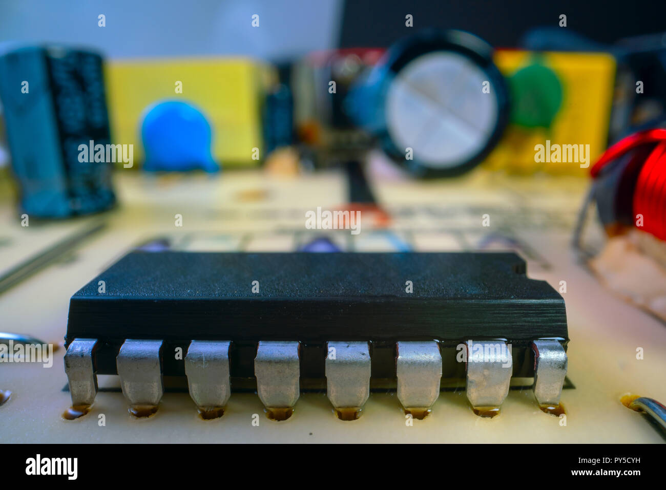 Electronic Board. Inside electronic device Stock Photo - Alamy