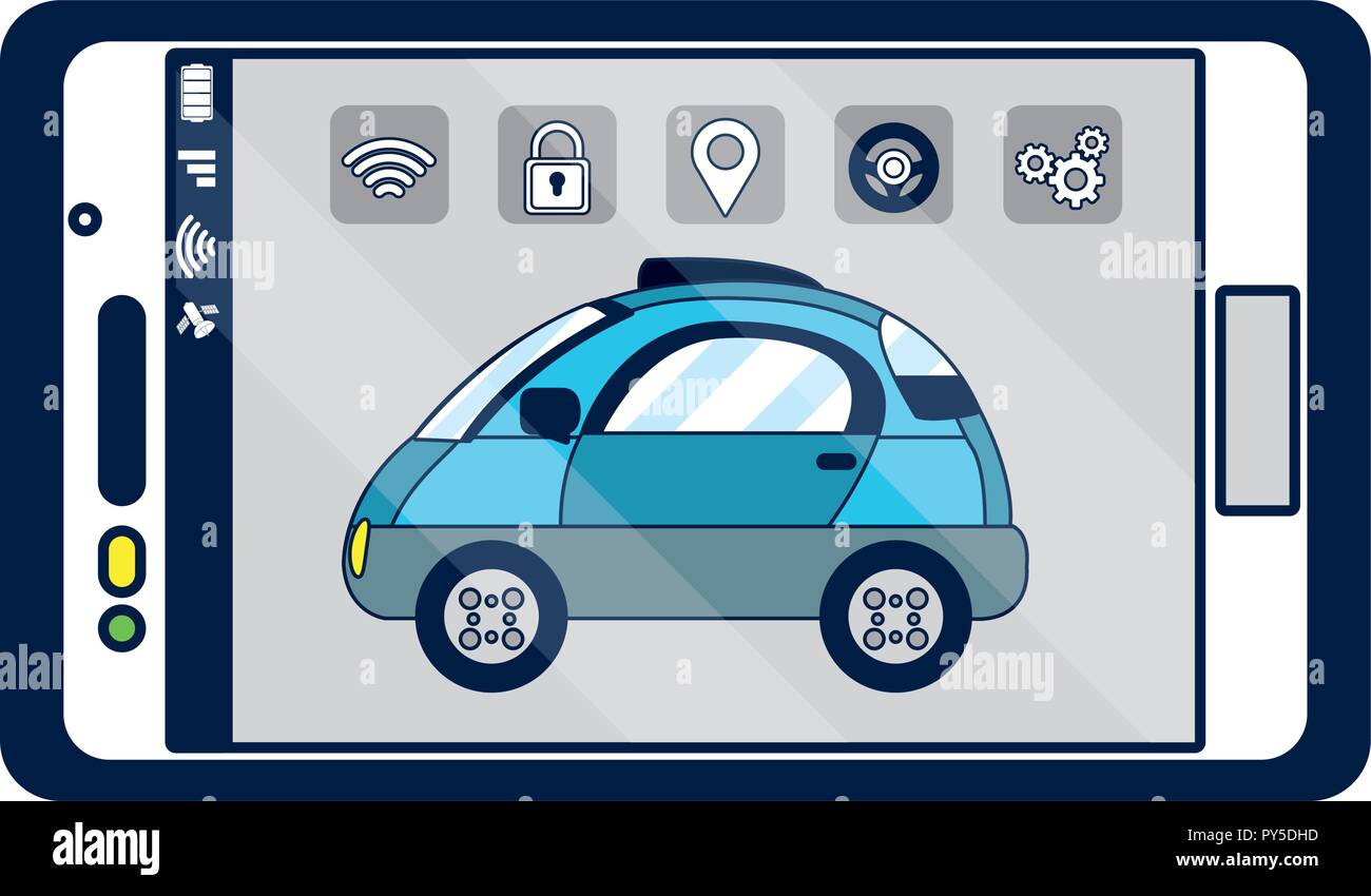 Autonomous car vehicle steering Stock Vector Images - Alamy