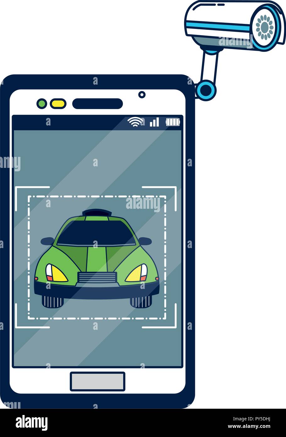 Gps tracking system car Stock Vector Images - Alamy