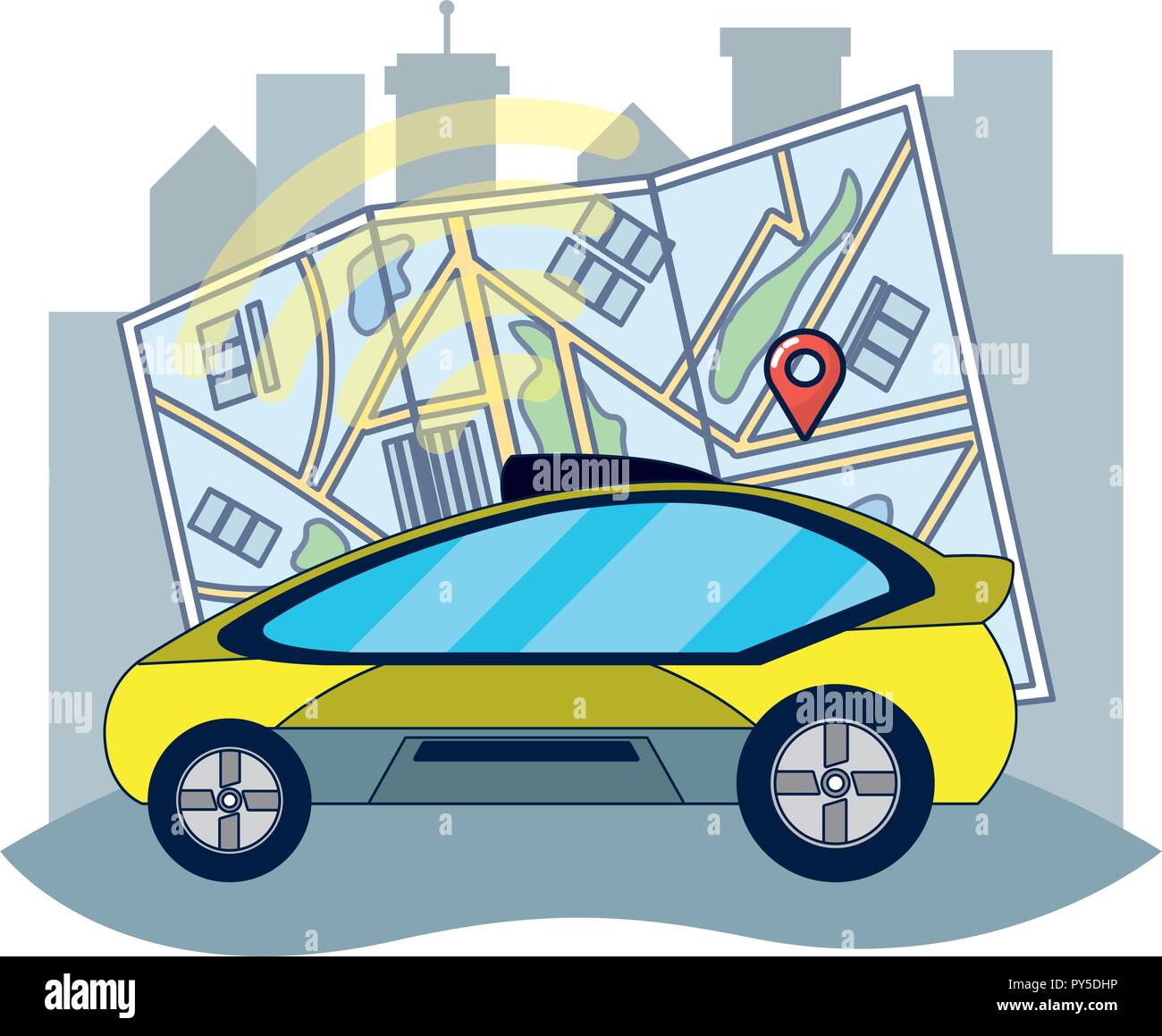 Car tracking city Cut Out Stock Images & Pictures - Alamy
