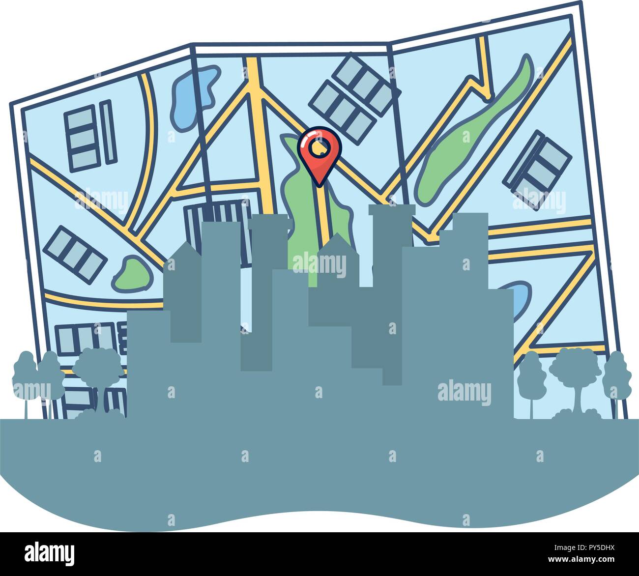 Mapping buildings Stock Vector Images - Alamy