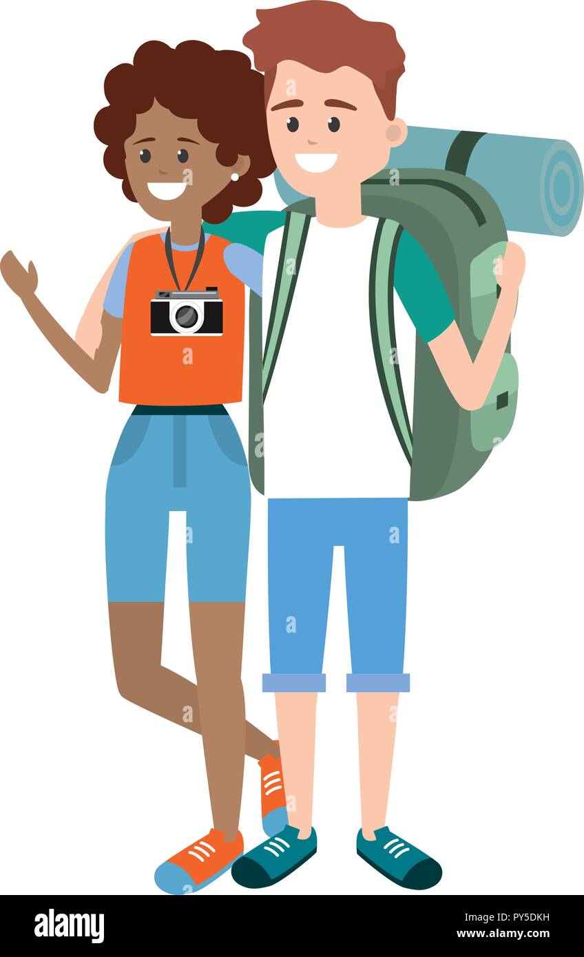 Tourist couple cartoons Stock Vector Image & Art - Alamy