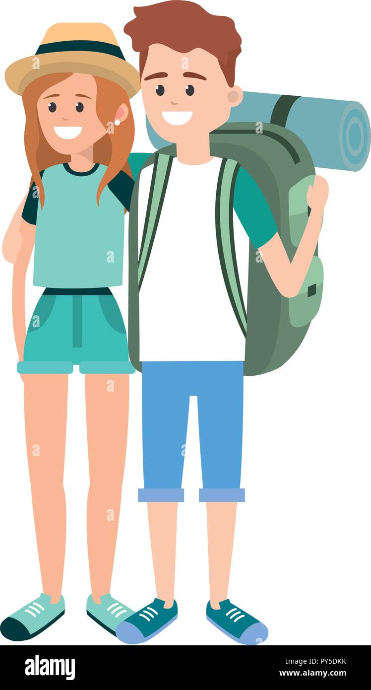Tourist couple cartoons Stock Vector Image & Art - Alamy
