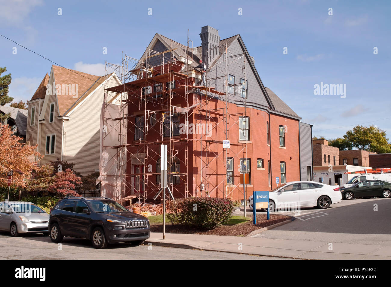 A brick house in the Shadyside neighborhood of Pittsburgh, PA ...