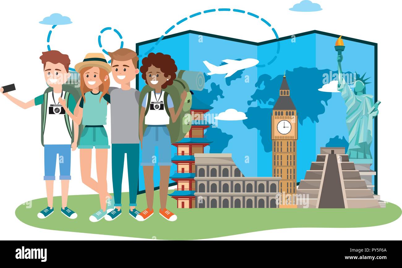 Young adult caucasian friends Stock Vector Images - Alamy