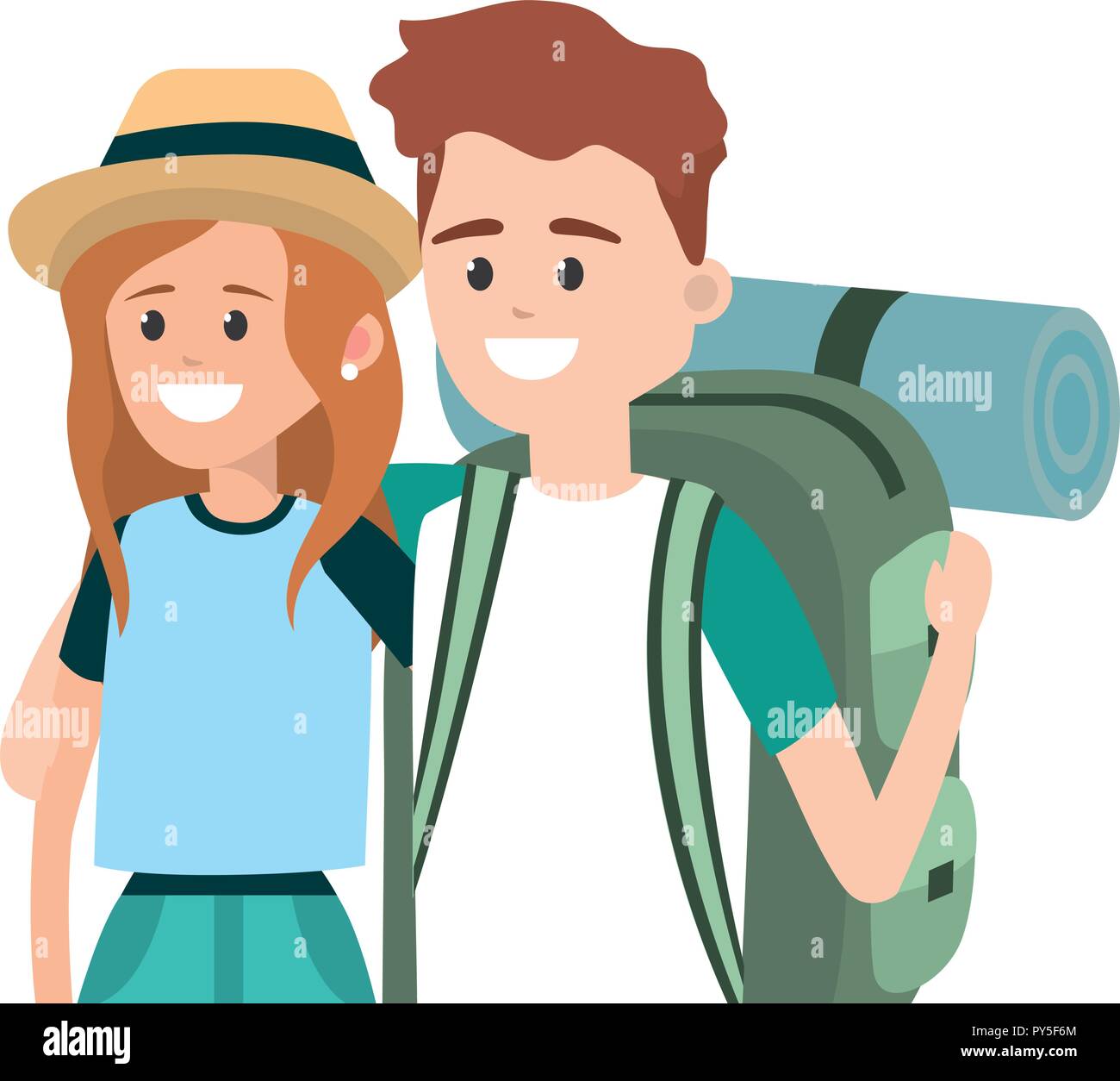Tourists portrait Stock Vector Images - Alamy