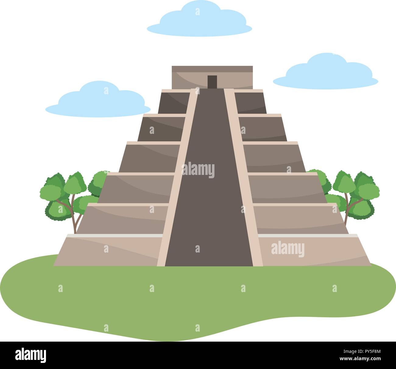 Mayan pyramid monument Stock Vector Image & Art - Alamy