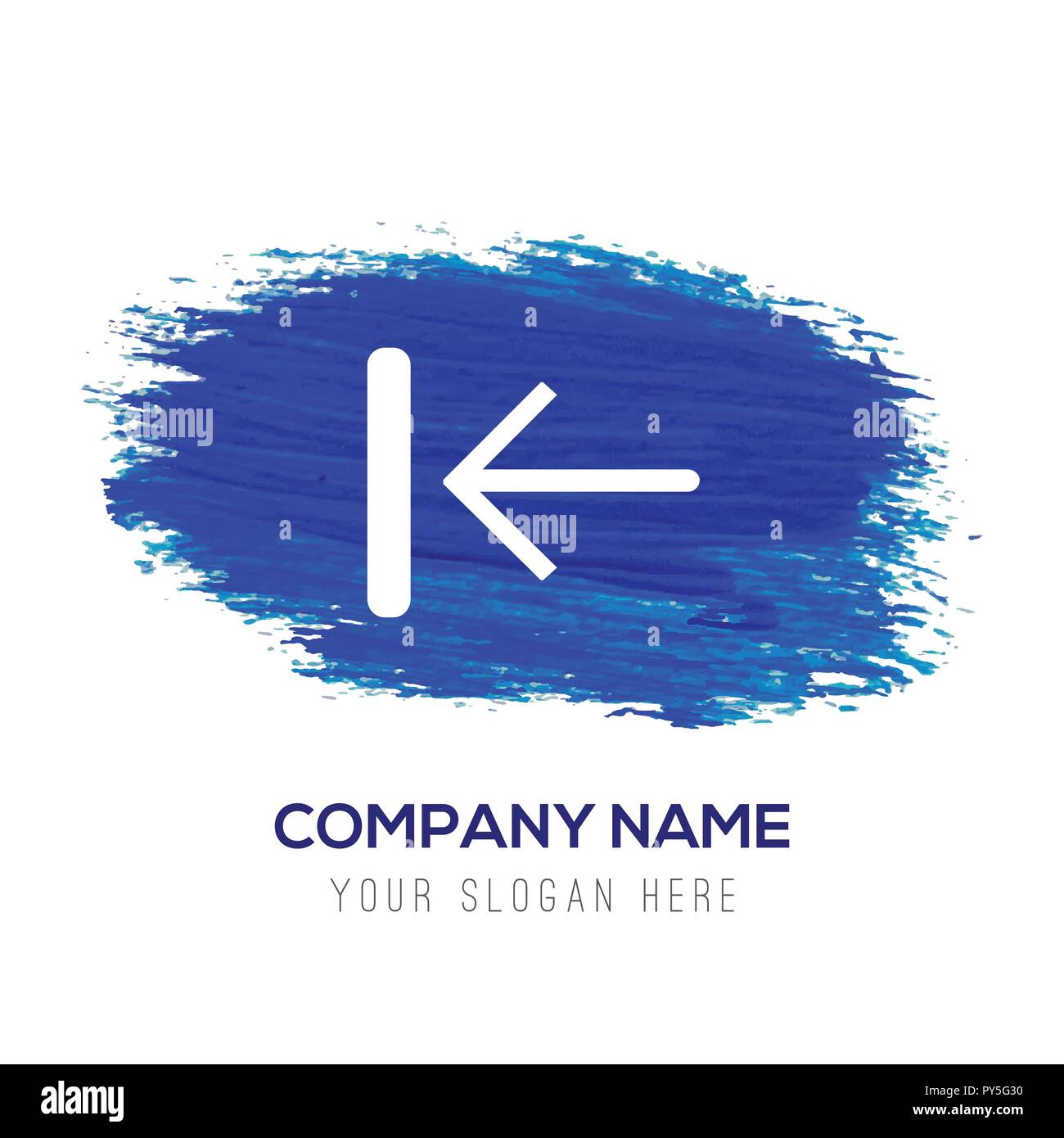 Rewind Icon - Blue watercolor background Stock Vector Image & Art - Alamy