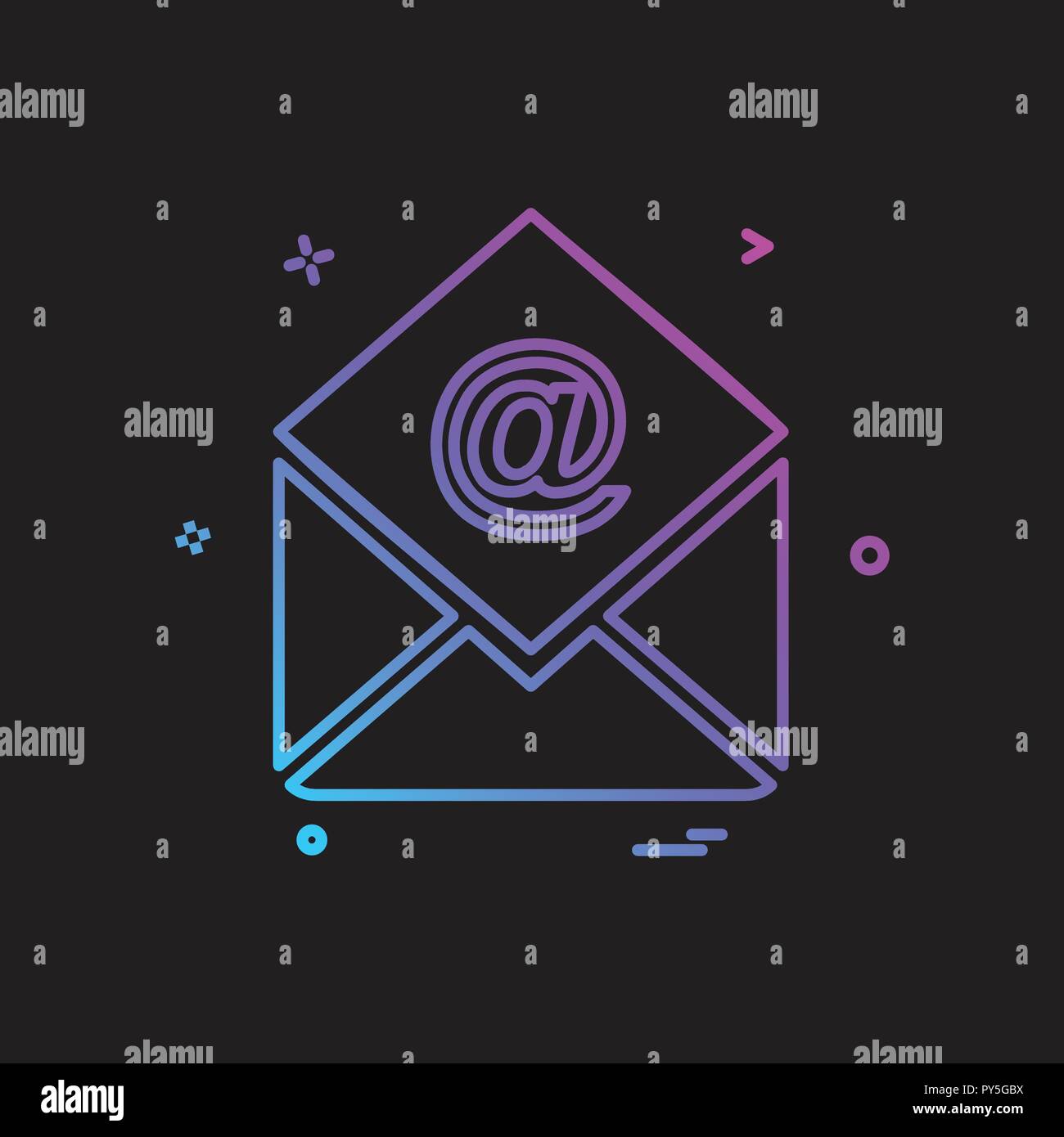 Email icon design vector Stock Vector Image & Art - Alamy